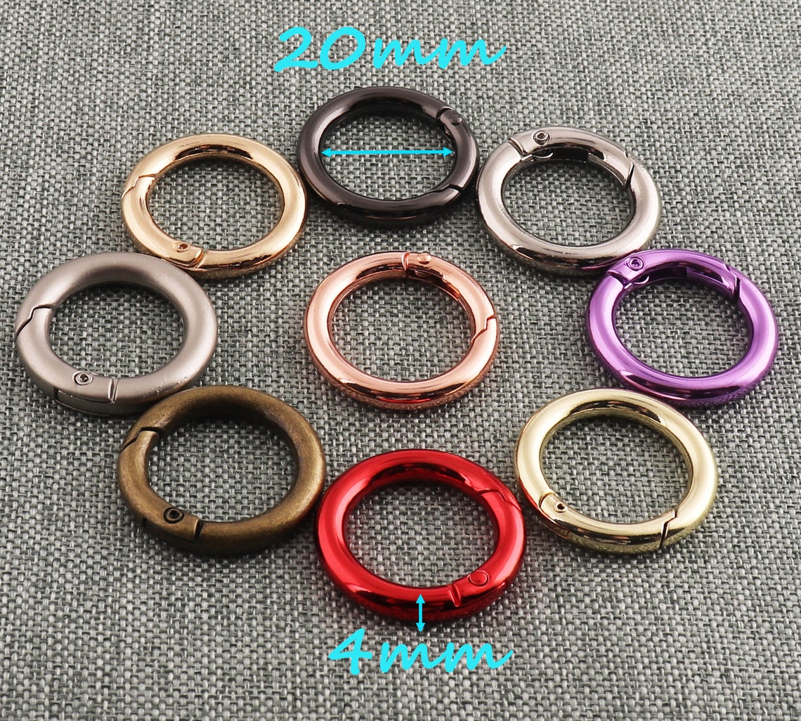 Spring Ring Round Gate Ring Carabiner Snap Clip 3/4 | Etsy