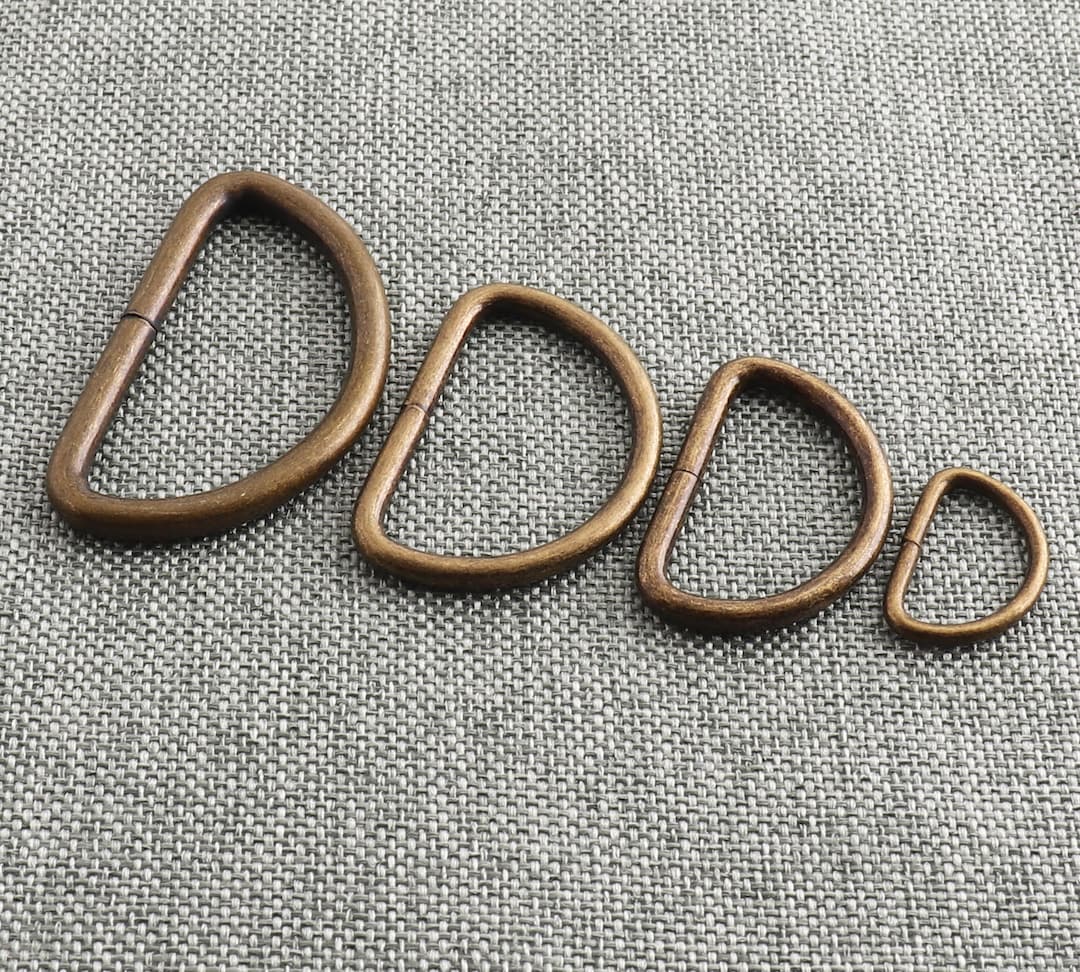 Anillo en D de varios tamaños, hebilla en D de Metal, bronce antiguo ...