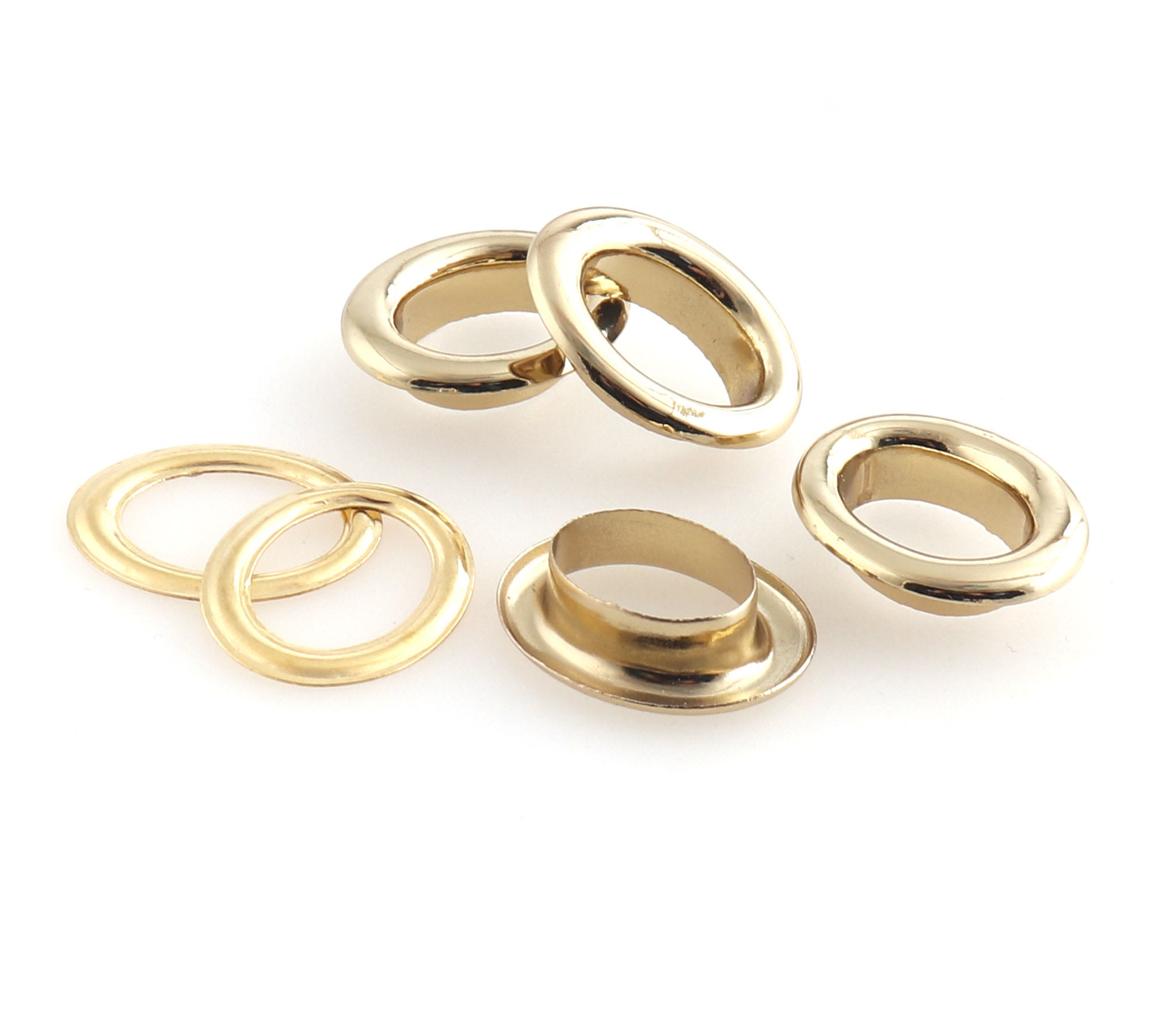 Eyelets 15mm Oval Grommets With Washers Gold/silver Brass - Etsy