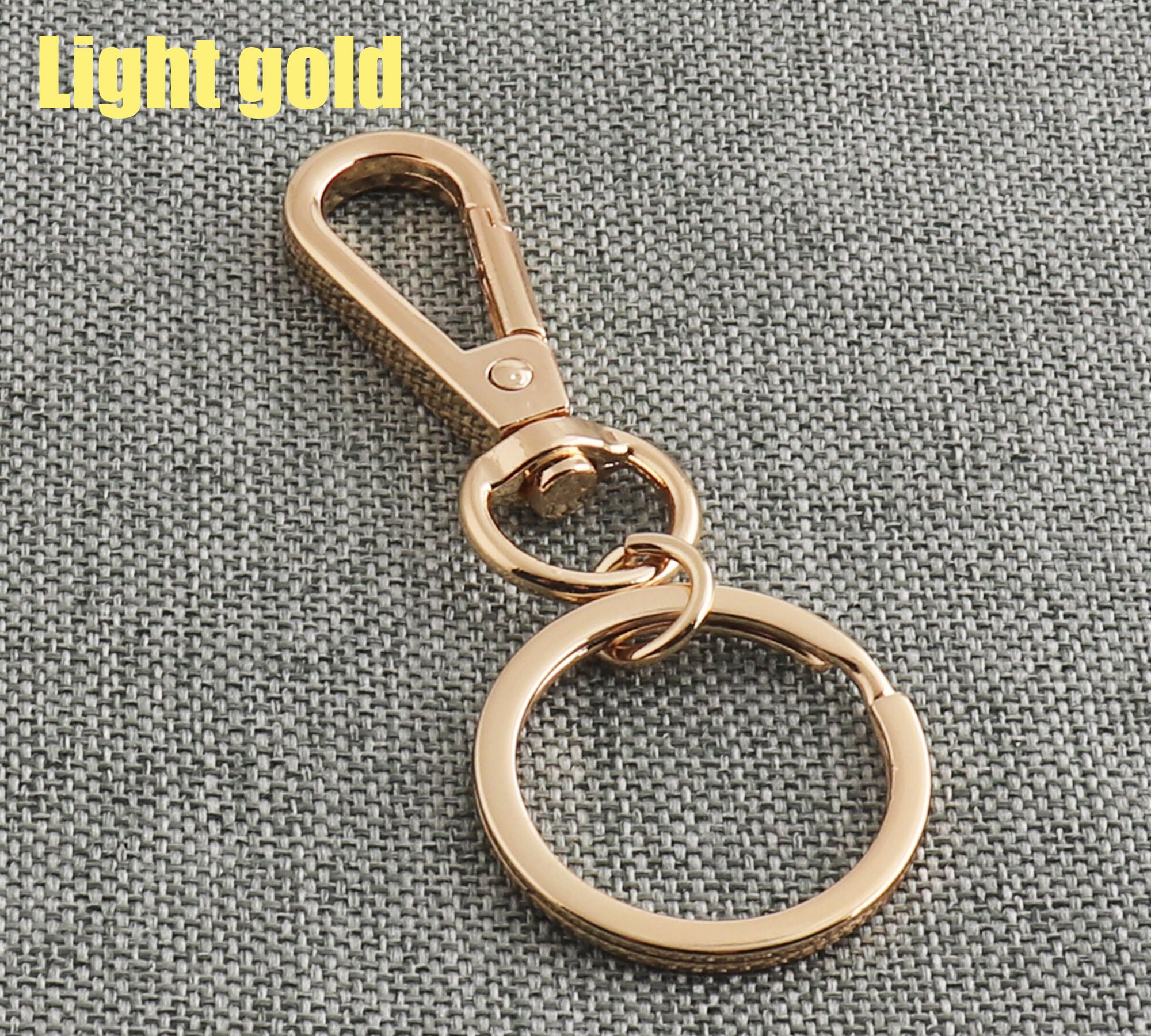 Large Key Chain 79mm Key Ring With Lobster Swivel Clasps Gunmetal ...