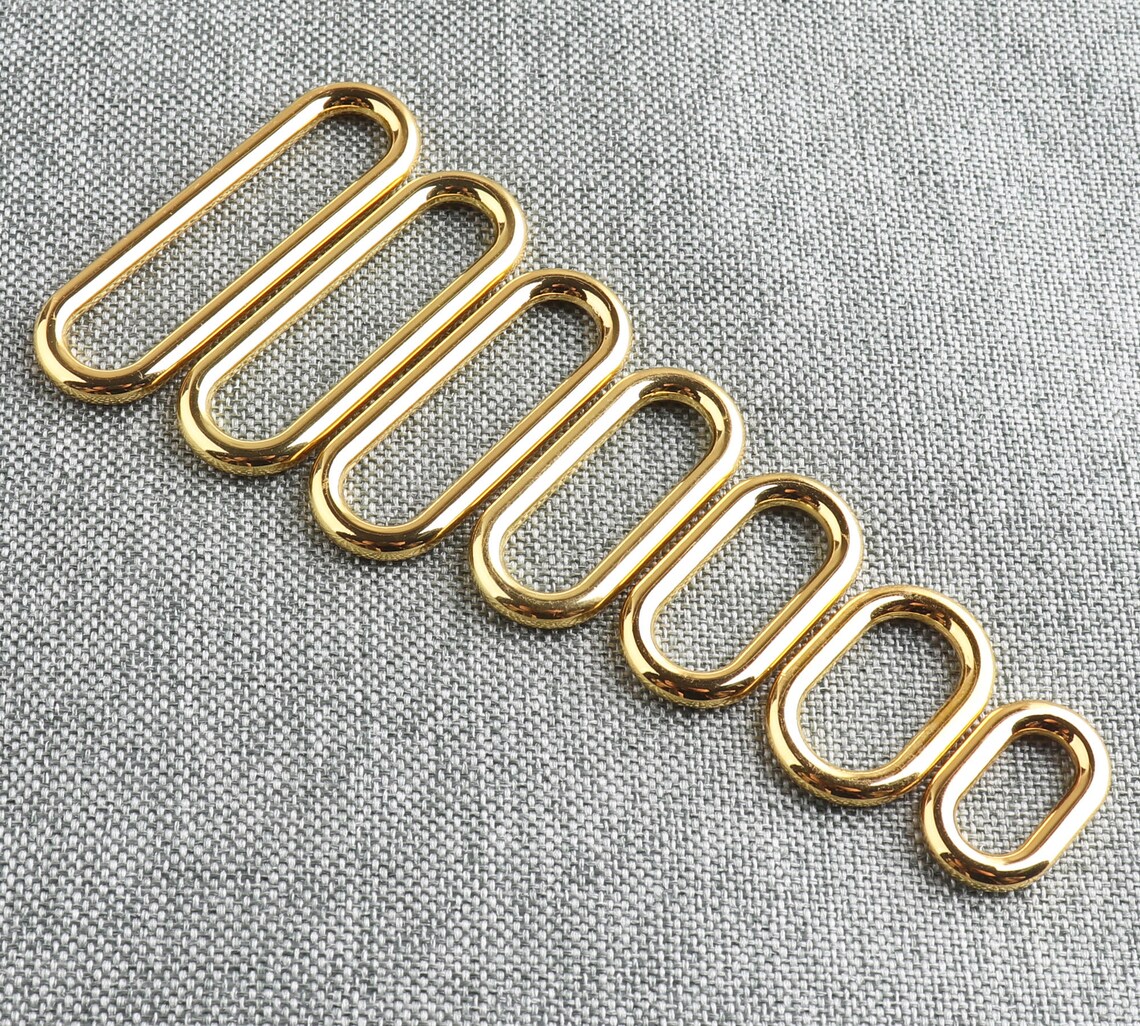 O Ring Oval Rectangle Rings Gold O Ring Multi Size 1 Inch Zinc - Etsy