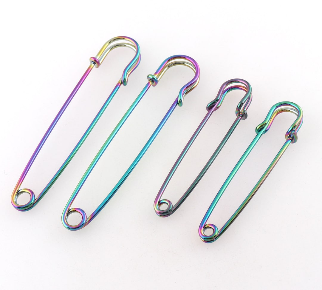 Rainbow Safety Pins Large Sewing Pins for Knitting and Crochet Stitch ...