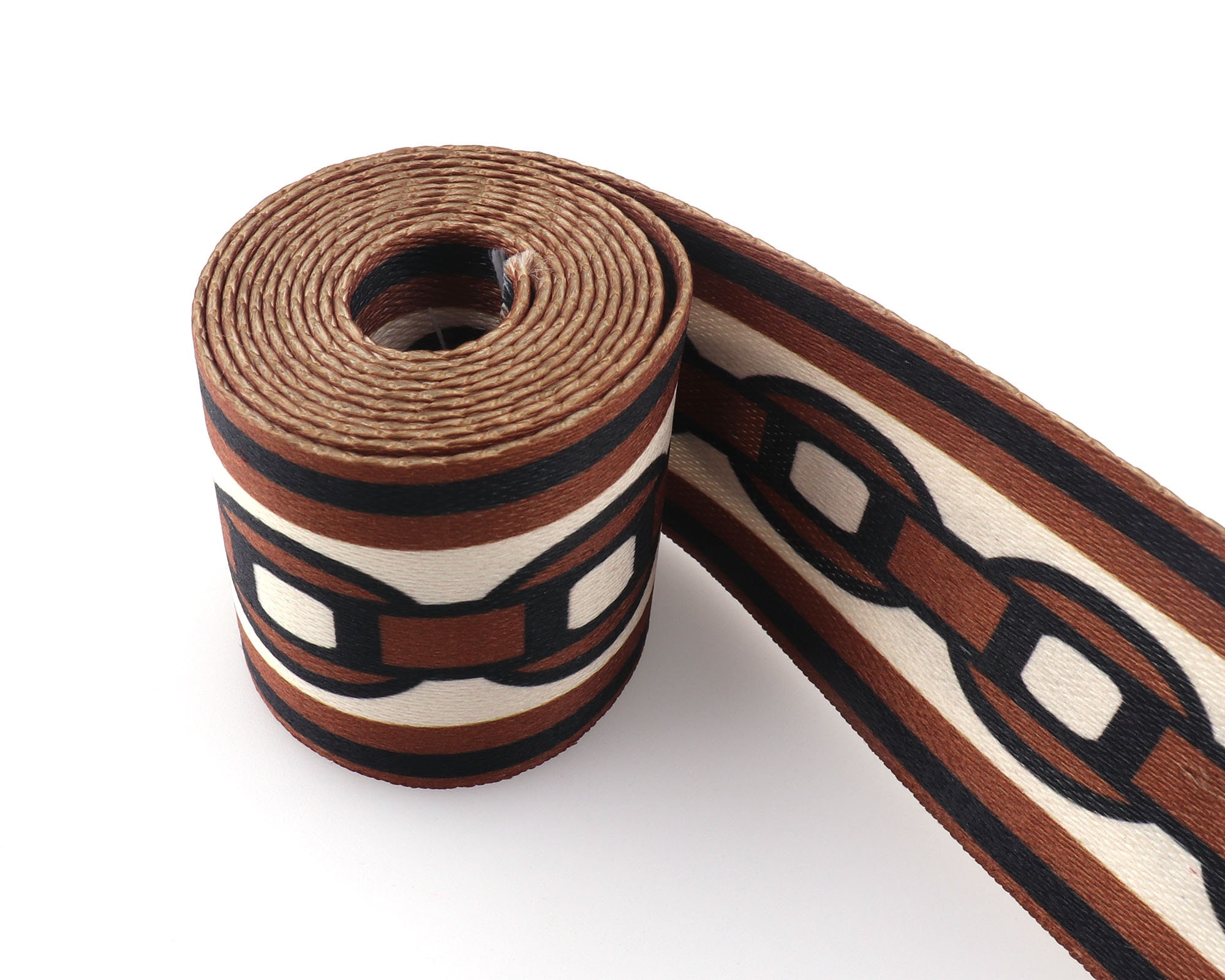 Nylon webbingchain pattern soft webbing brown beautiful high | Etsy