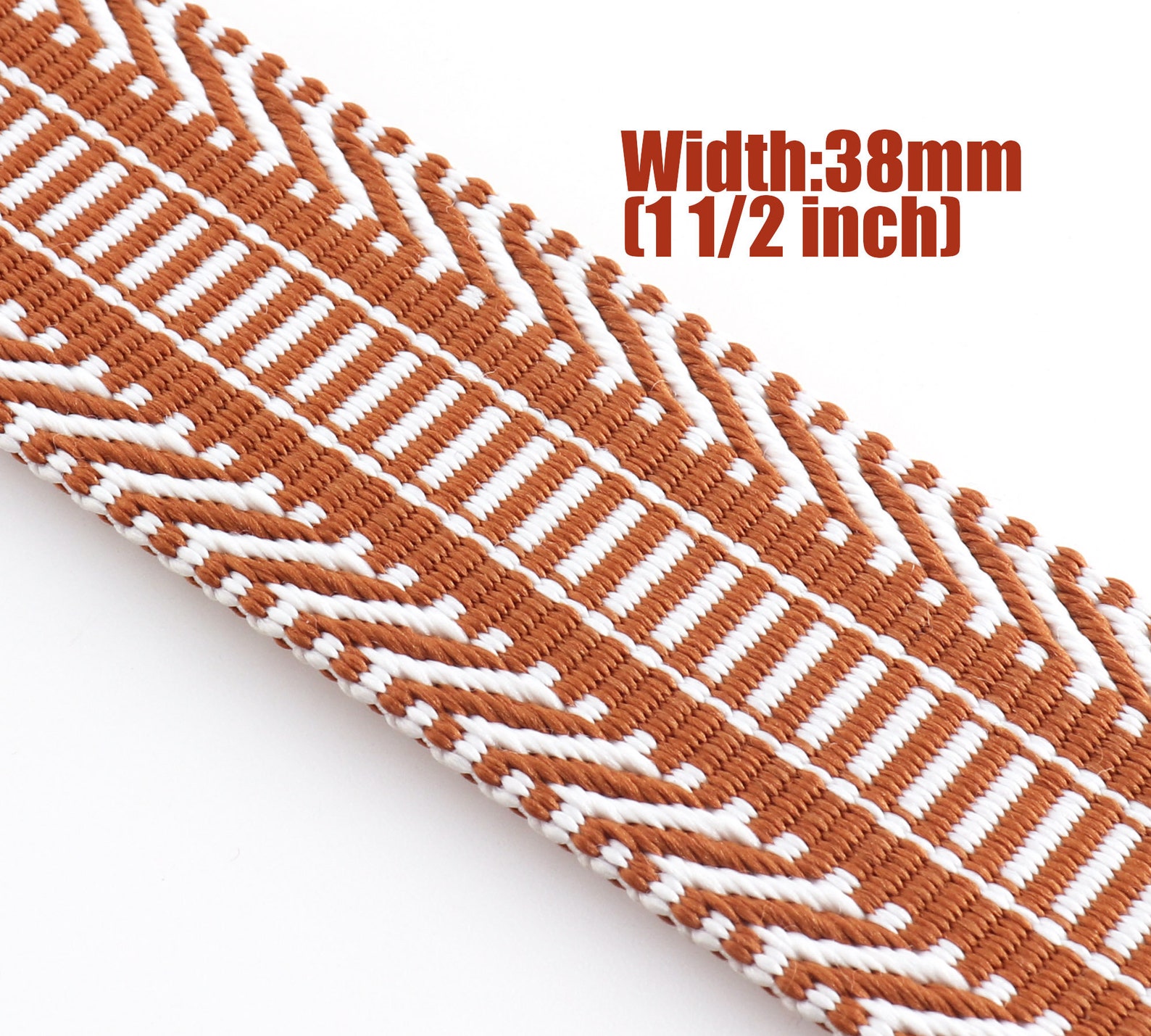 Jacquard Webbing 1 1/2 Inch Wide Cotton Polyester Webbing - Etsy