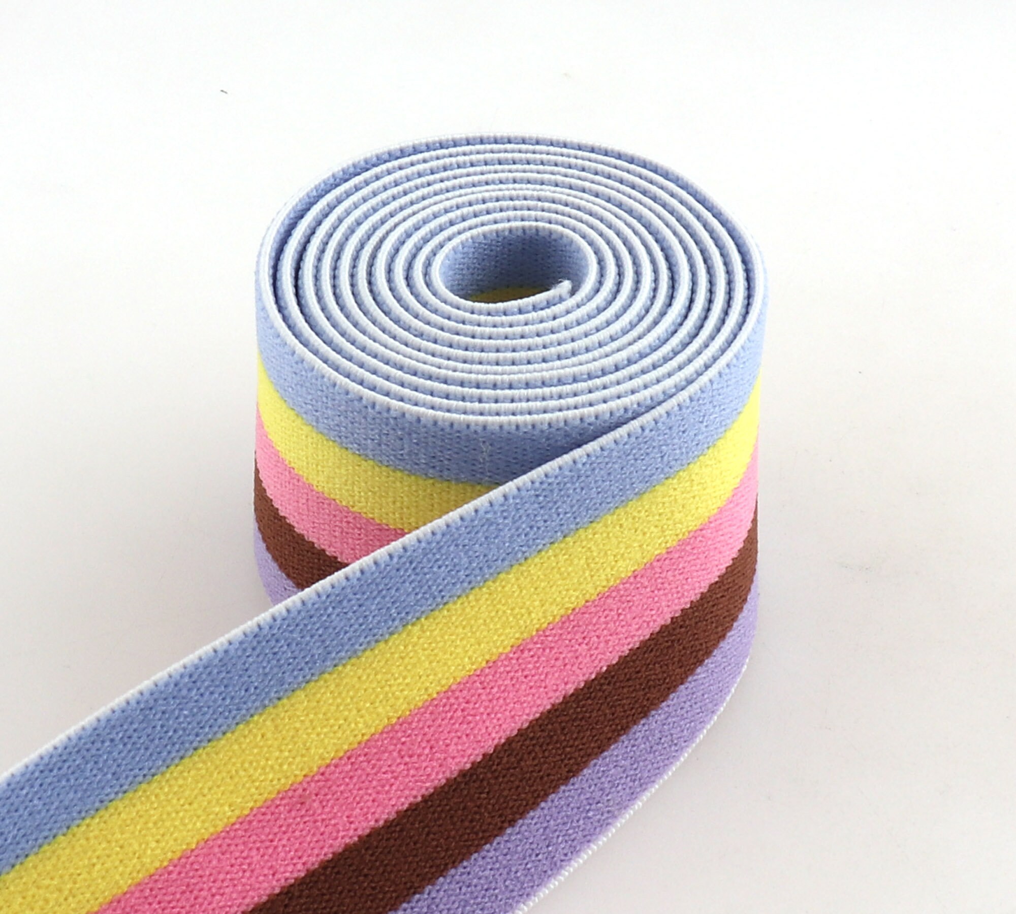 Elastic Webbing Rainbow Stripe Elastic Band 1 1/2 Inch Soft - Etsy