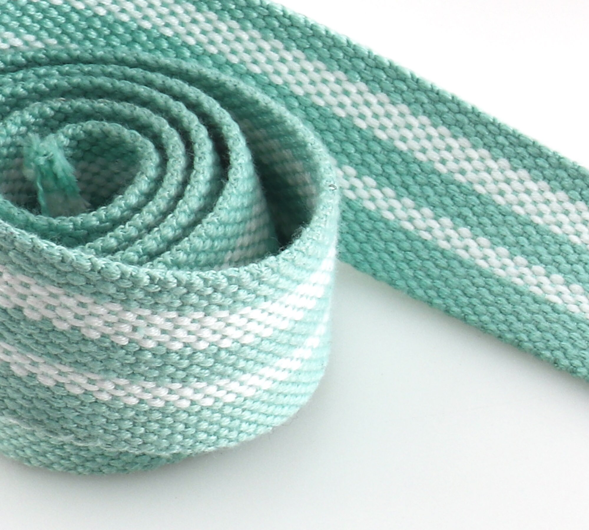 Webbing Pink&Mint Green Stripe Woven Webbing Upholstery | Etsy
