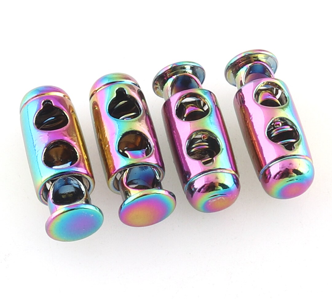 Rainbow Toggle Cord Lock Double Hole 4.5mm Cord Stopper Spring Cord ...