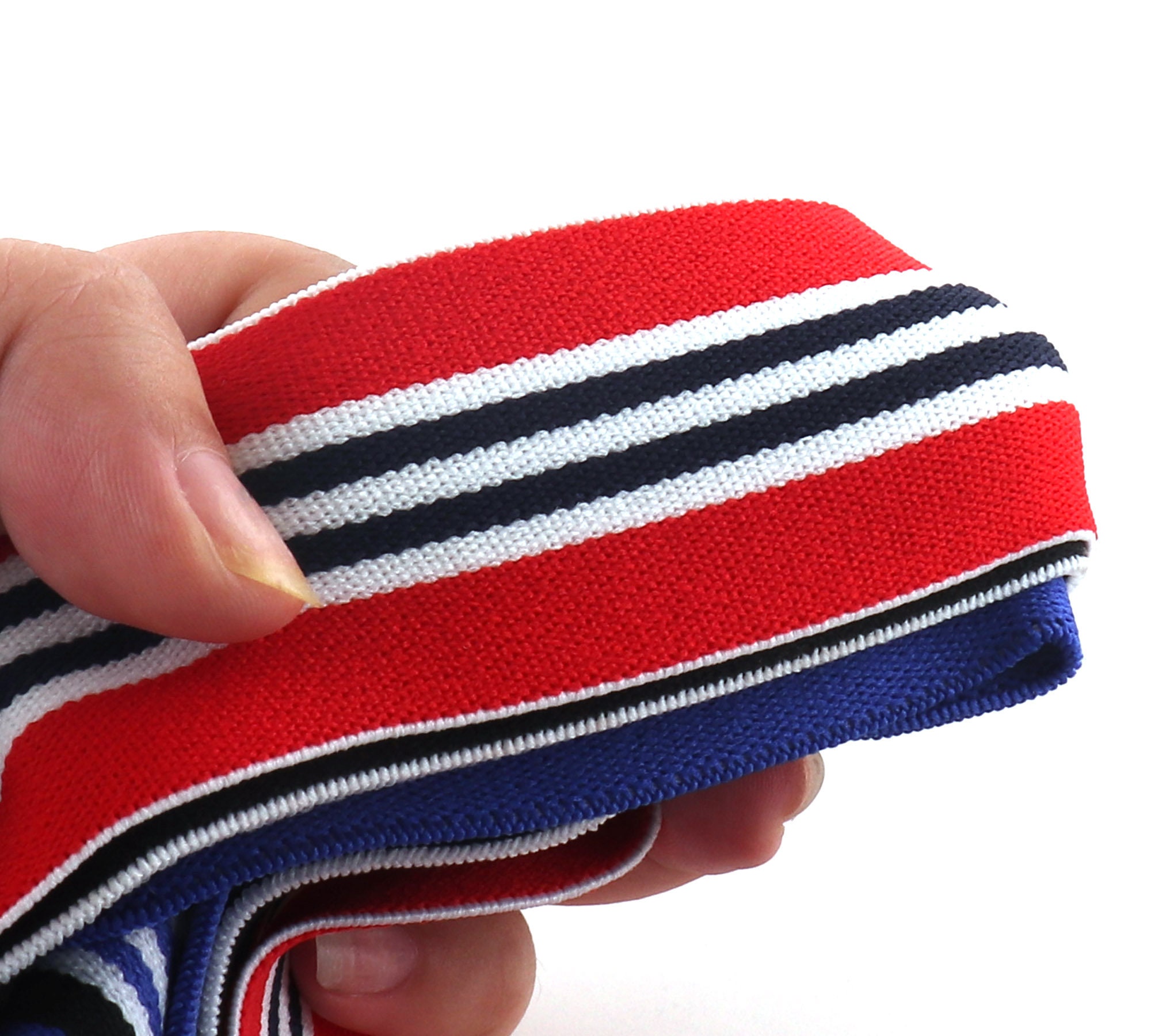 Elastic Band Striped Webbing 1.5 Inch DIY Black Elastic Band for ...