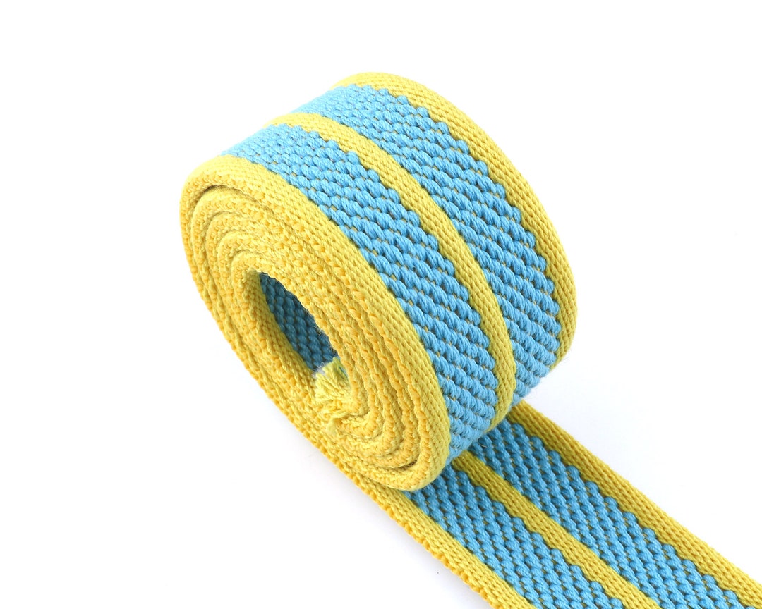 Webbing Stripe Blue Strap Webbing Cotton Webbing Fabric Belt 1 1/2 ...