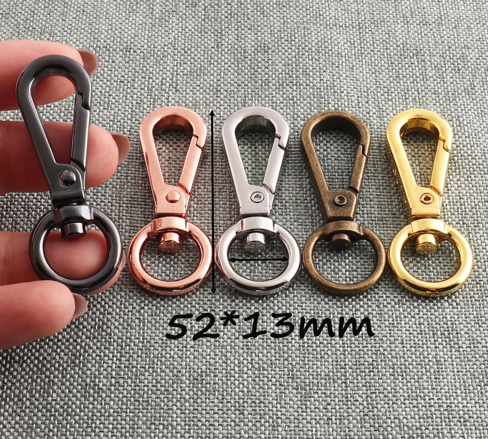 Swivel Clasp Hook 5213mm Gunmetal Snap Hook Sterling Silver - Etsy