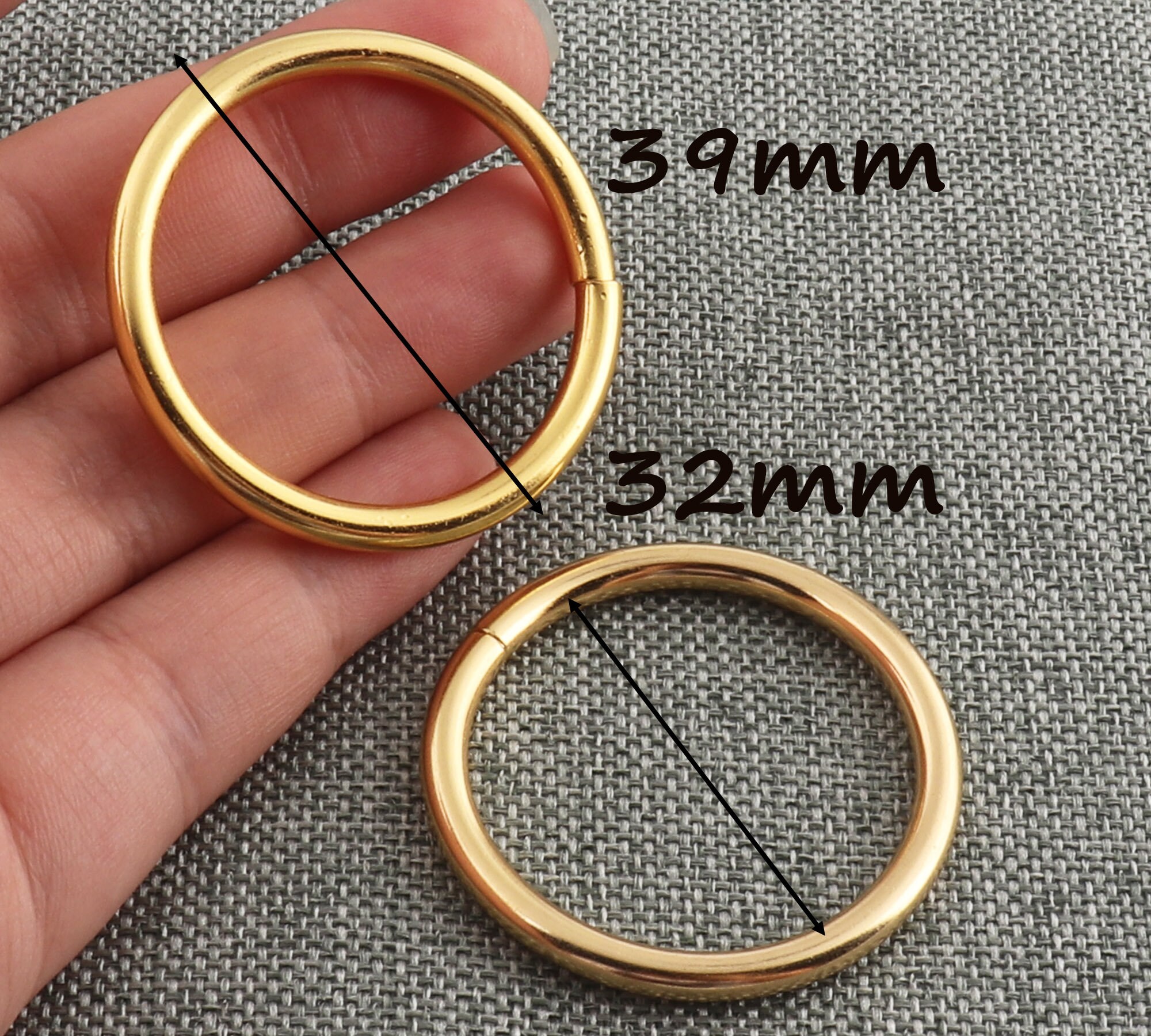 Gold O Ring Multi Size 38/32/20/18mm Metal O Rings Non Welded - Etsy