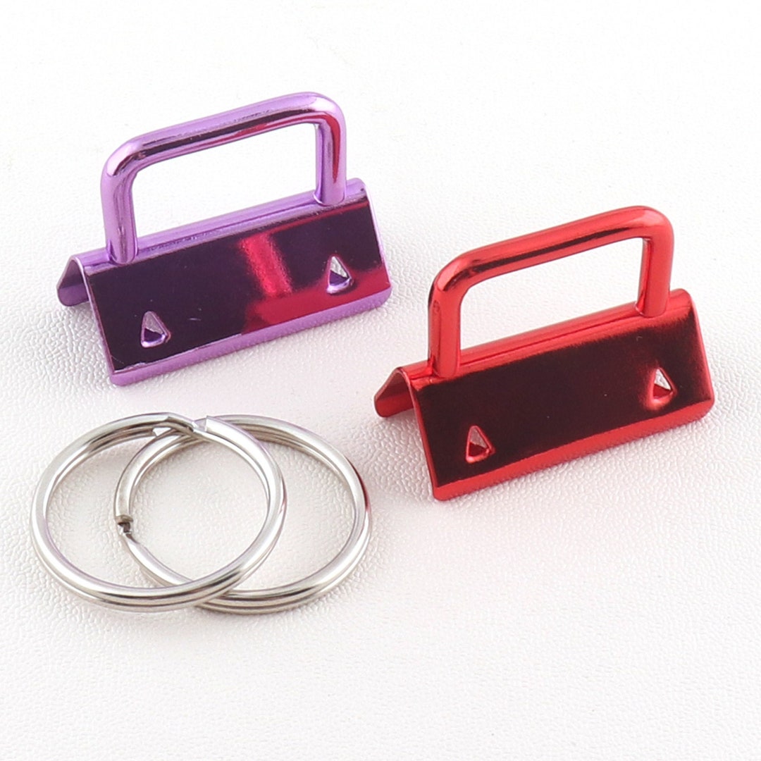 Key Fob Hardware 1.25" Red&purple Color Key Fob With Key Ring for ...