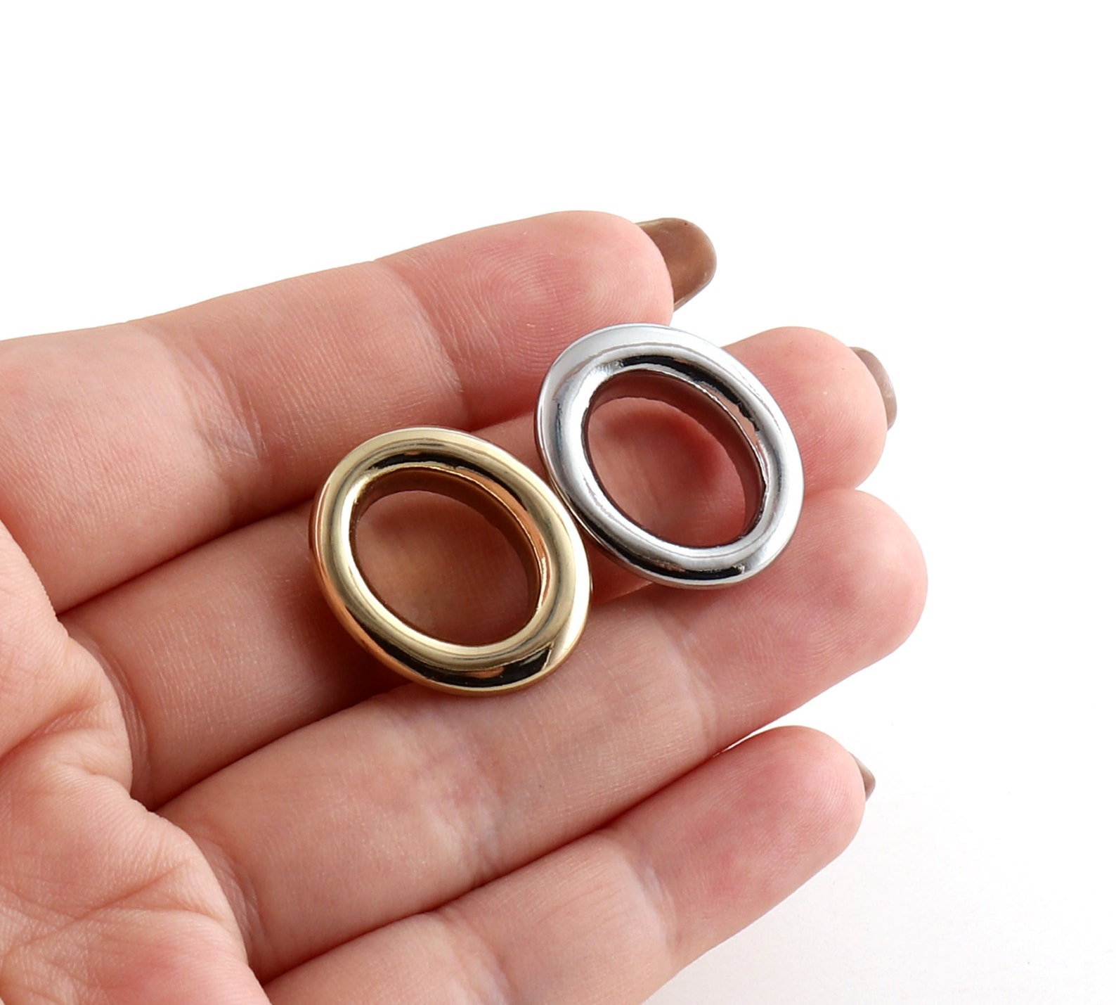 Eyelets 15mm Oval Grommets With Washers Gold/silver Brass Repair ...