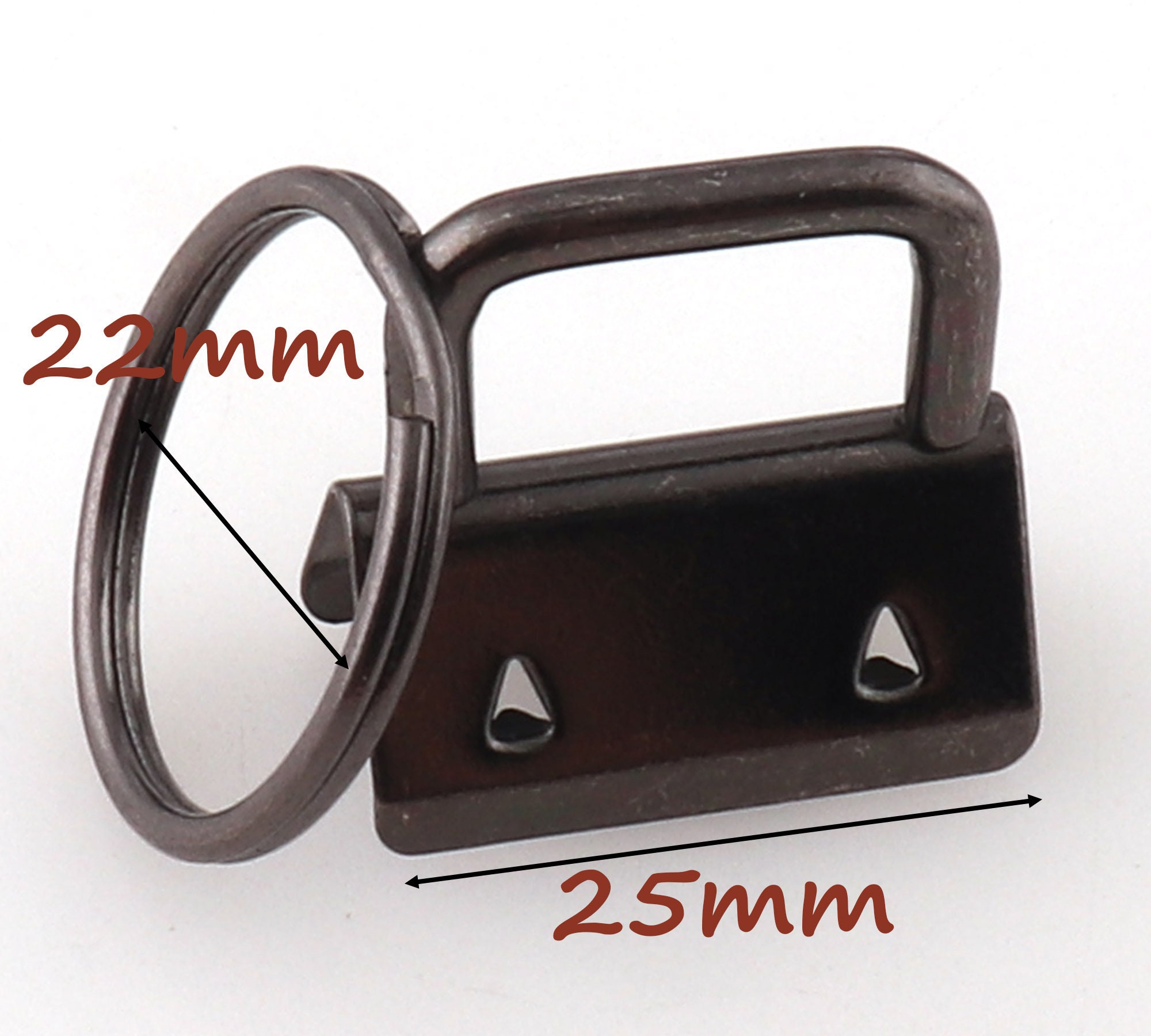 Gunmetal Key Fob Hardware 1 Inch Key Fob Hardware With Split | Etsy