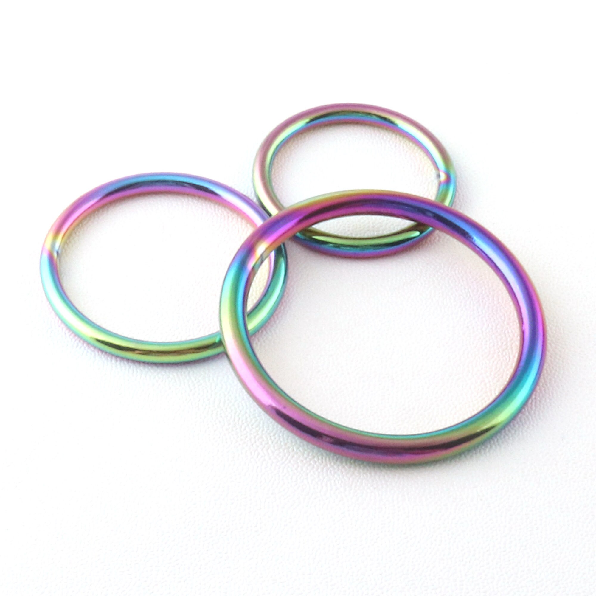 O Ring Metal Round O Ring Rainbow 1&1 1/2 Colorful | Etsy