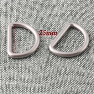 D Shape Rings D Ring Metal Heavy Duty Matte Silver 1” D Buckle for Dog ...