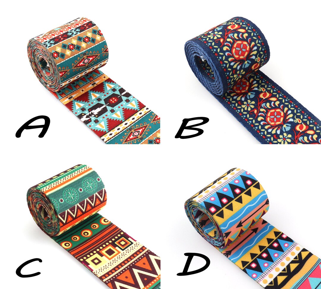 Webbing 3 Yards Colorful Jacquard Webbing Chinese Style 2" Strap Bag ...