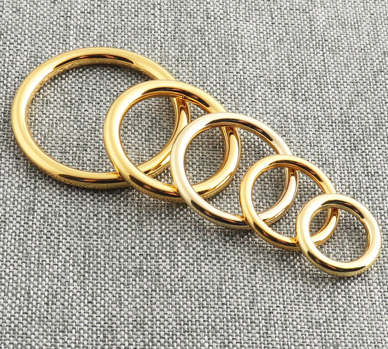 Gold O Ring CHOOSE YOUR SIZE 14/19/24/25/35mm Non Welded O | Etsy