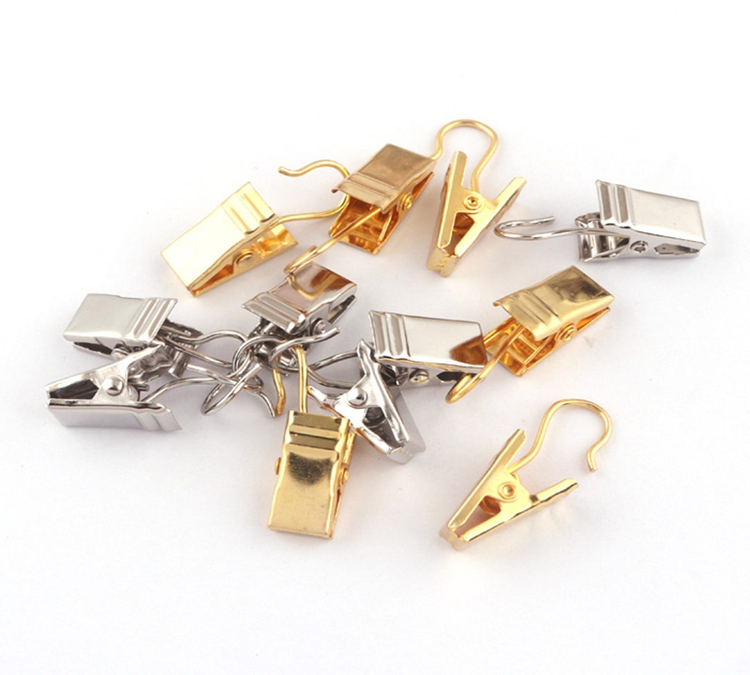 Small Heavy-duty Hook Clip Silver/gold Curtain Clip Clamp Holder for ...