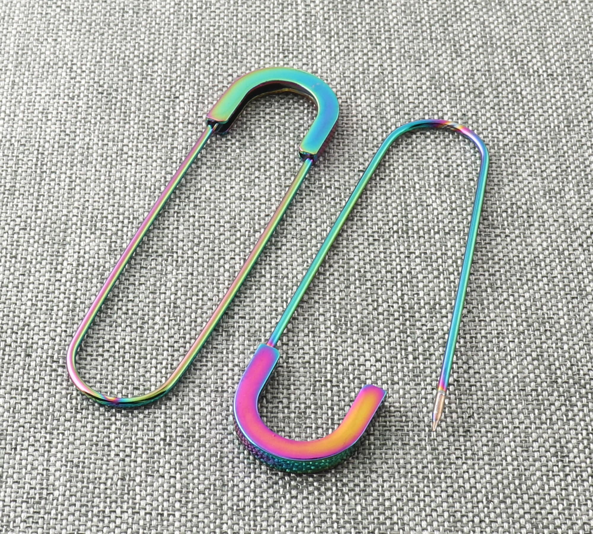 Rainbow Safety Pins Extra Large Safety Pins Colorful Brooch - Etsy