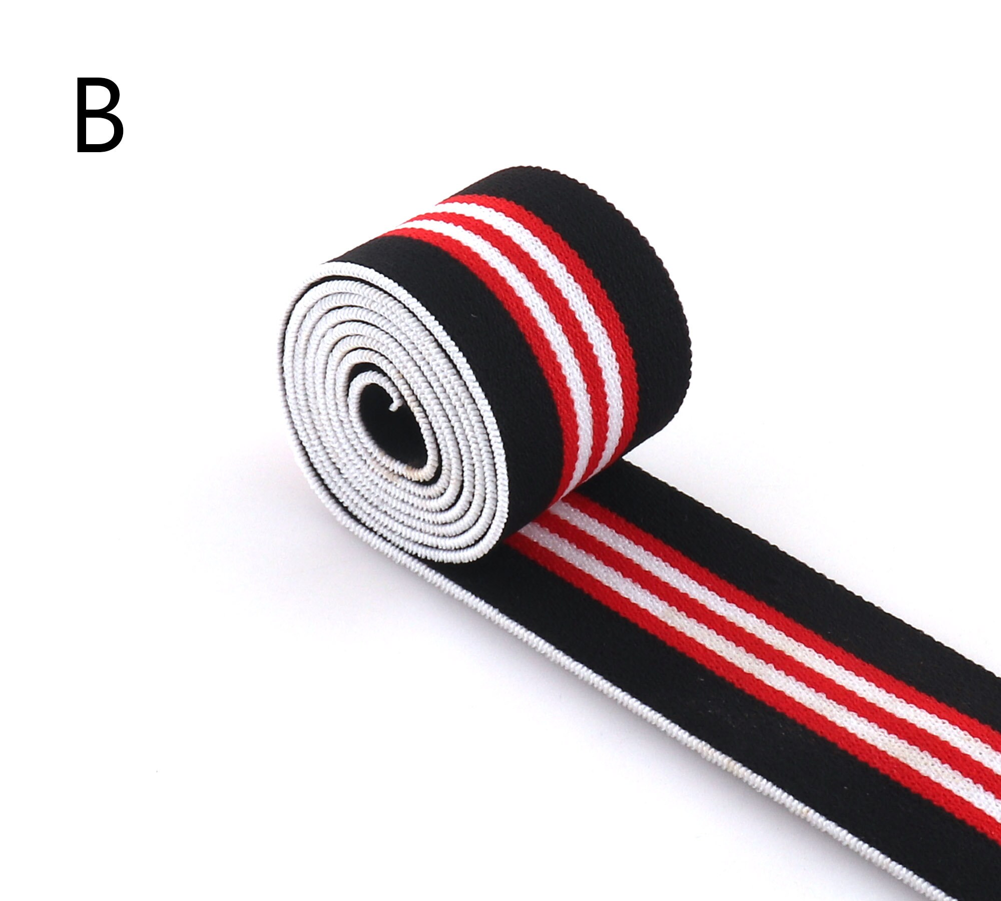 Elastic Band Striped Webbing 1.5 Inch DIY Black Elastic Band | Etsy