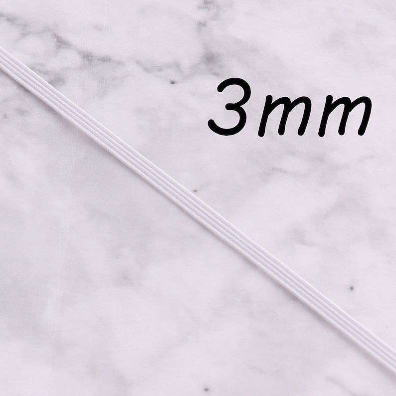 50Y Elastic Cord Elastic Rope White Flat Elastic Rope Elastic - Etsy