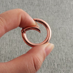Spring Ring Round Gate Ring Carabiner Snap Clip 3/4" Alloy Trigger ...