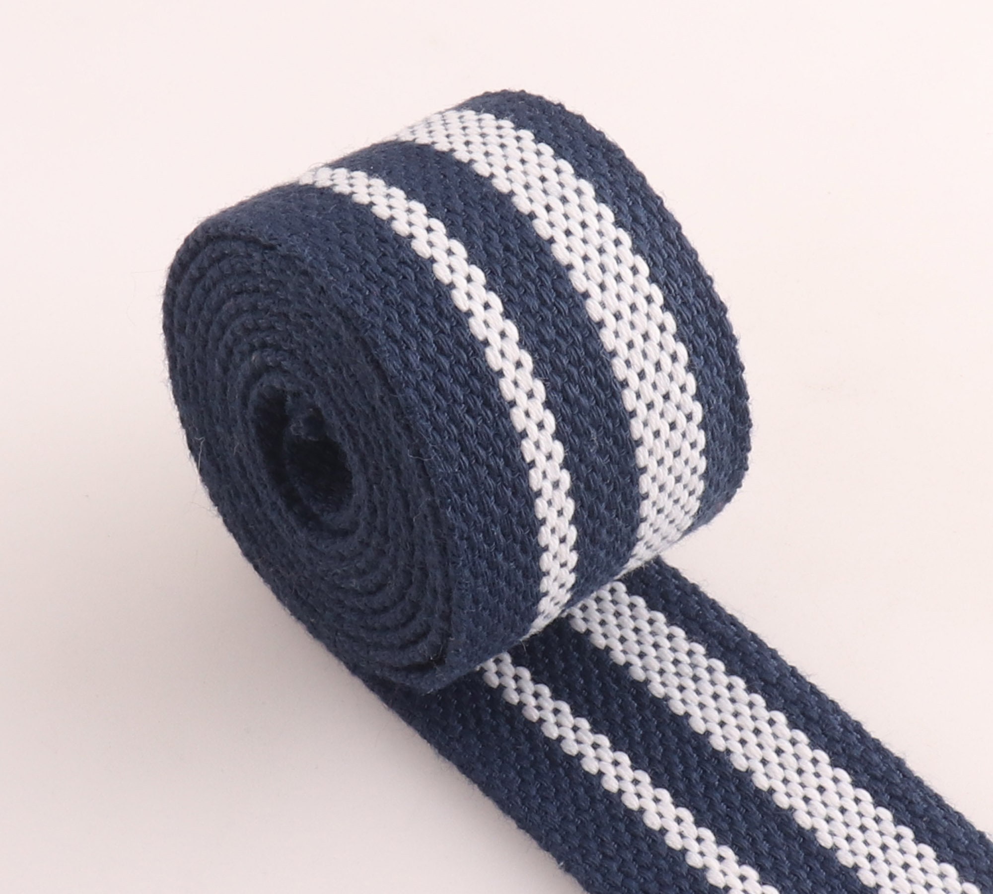 Cotton Striped Webbing 1 1/2 Inch Heavy Duty Colorful Ribbon | Etsy