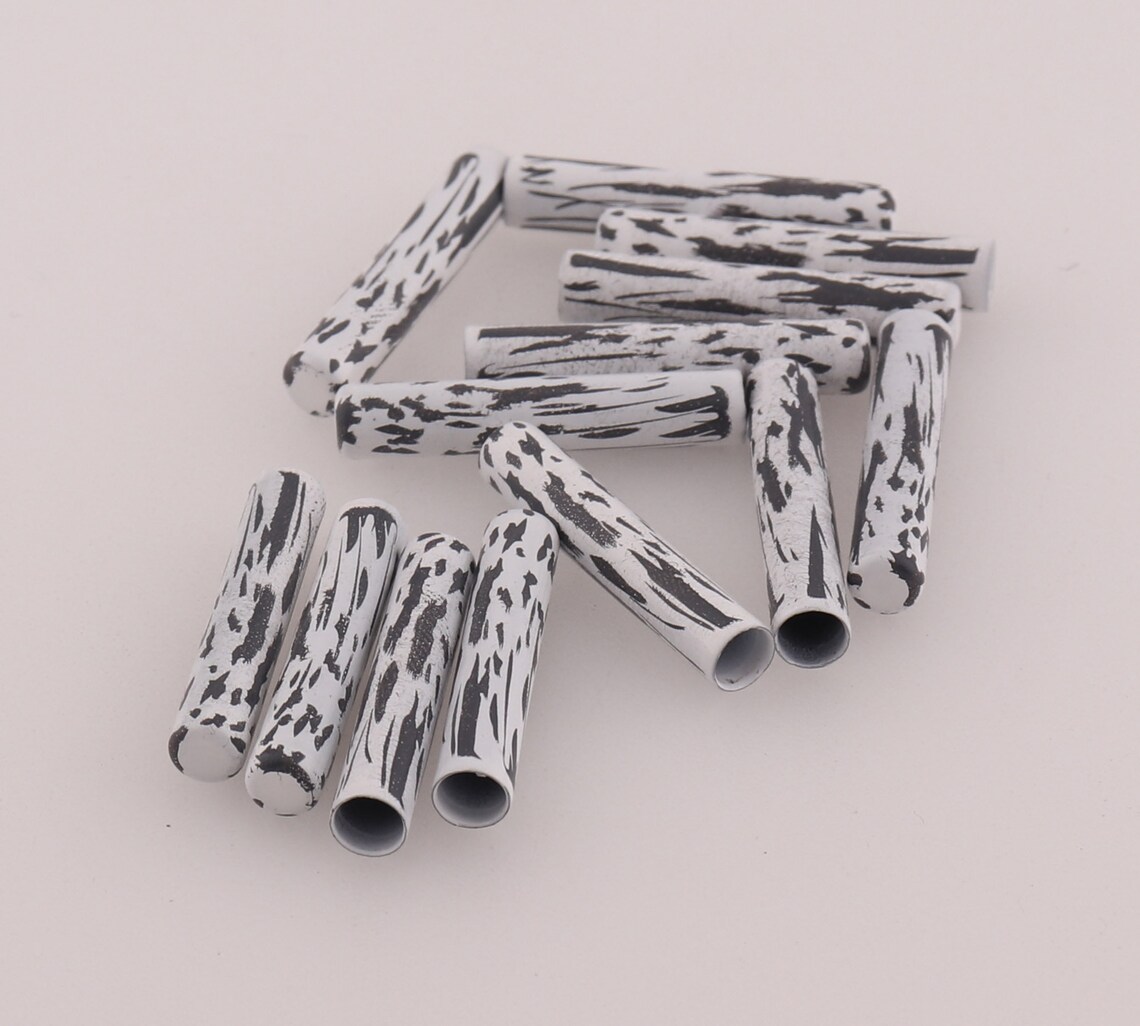 Shoelace Bullets Metal Aglets Black White Shoelace Tip - Etsy