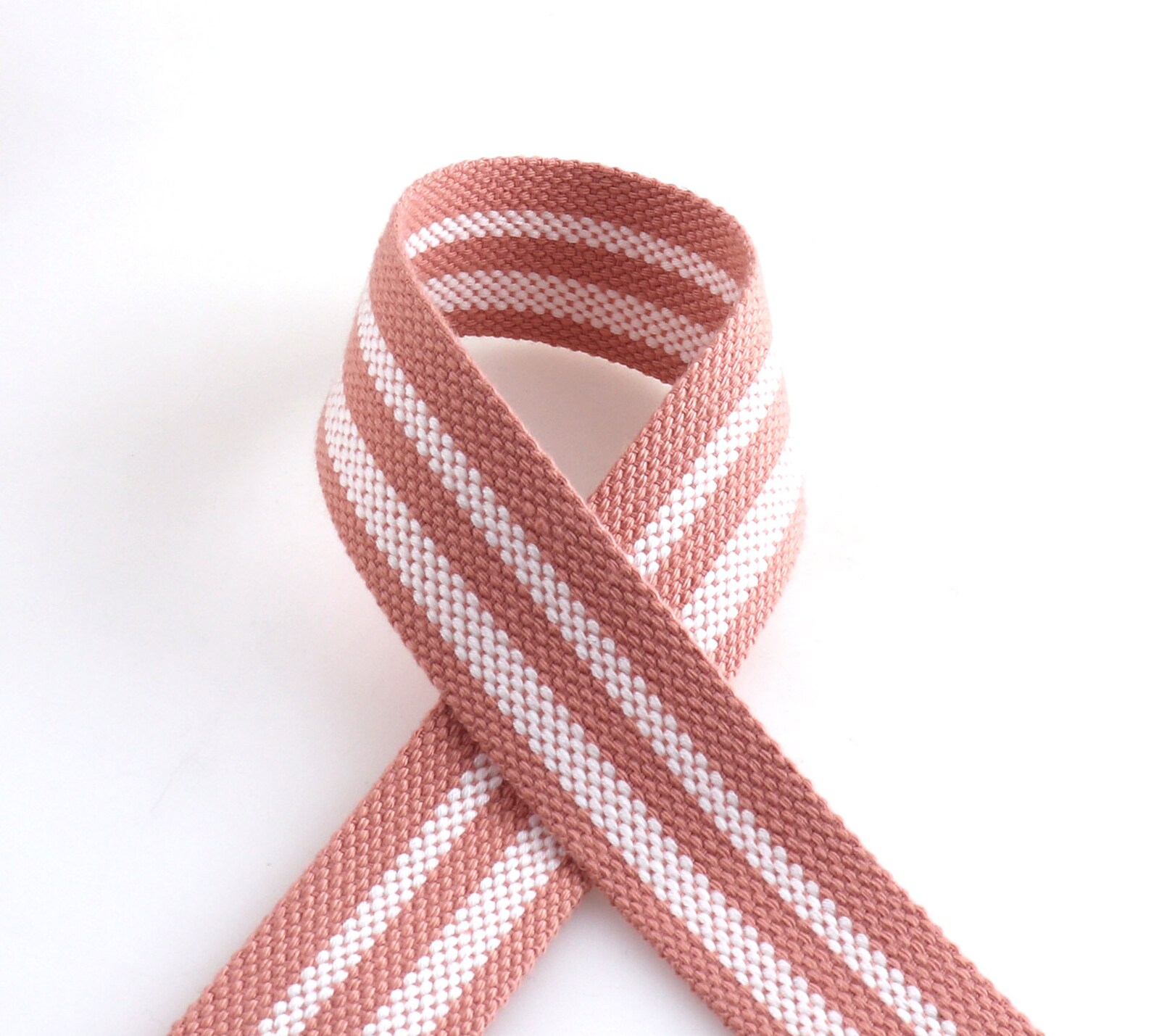 Pink Webbing 31mm Wide Cotton Webbing Stripe Webbing Strong | Etsy