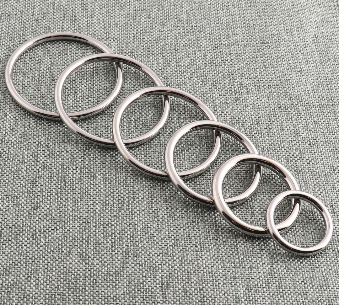 O Ring Silver 5pcs CHOOSE YOUR SIZE 19/25/30/35/38/40mm Metal O Ring ...