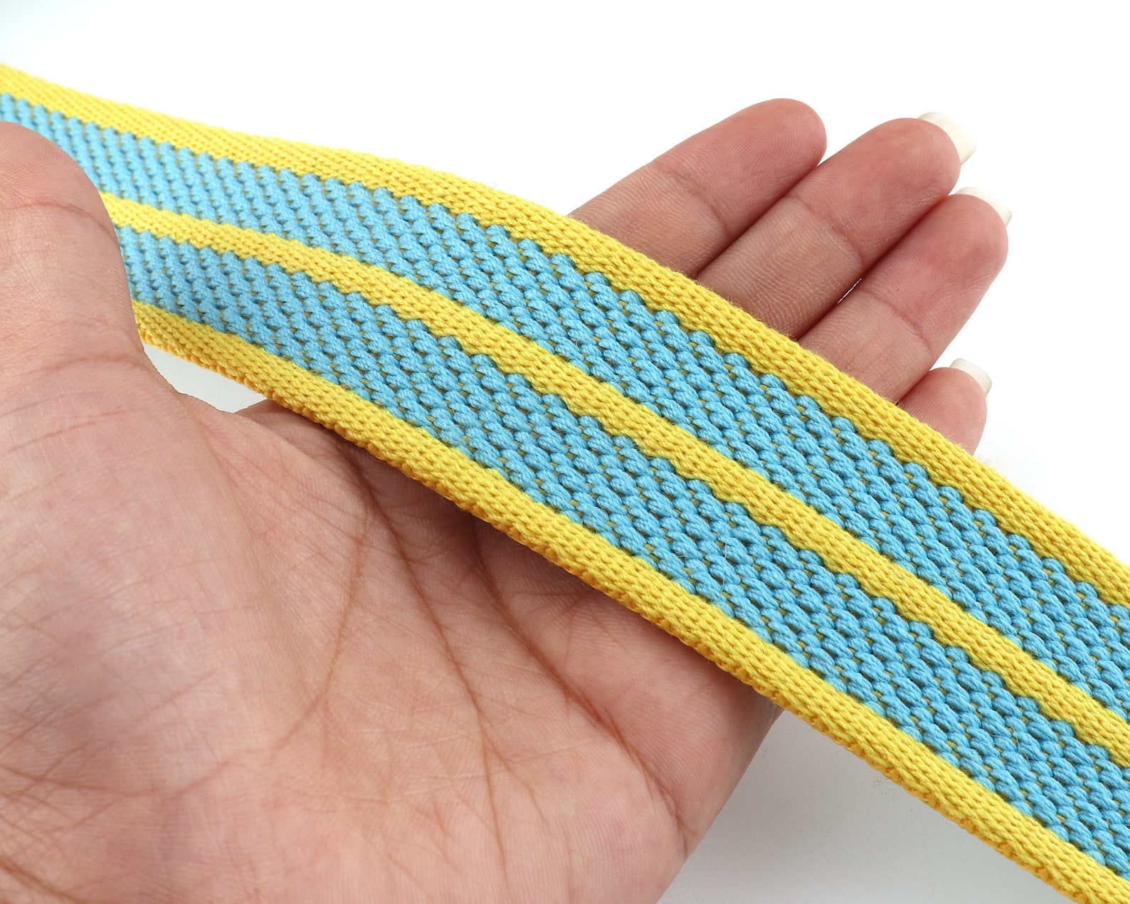 Webbing Stripe Blue Strap Webbing Cotton Webbing Fabric Belt 1 - Etsy