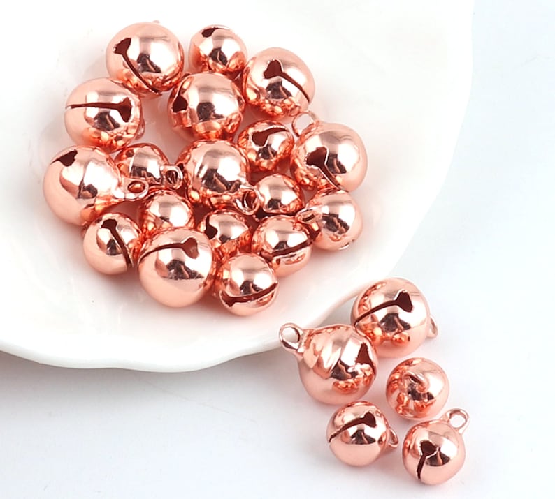 Rose Gold Shiny Jingle Bells Round Small Bell Metal Bell Bell - Etsy
