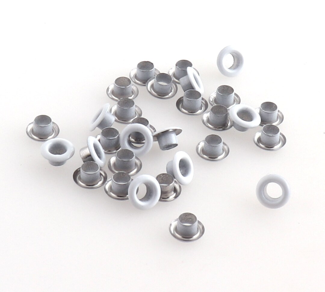 Metal Round Eyelets Small Grommets 4mm Inner White Eyelets for Tag ...
