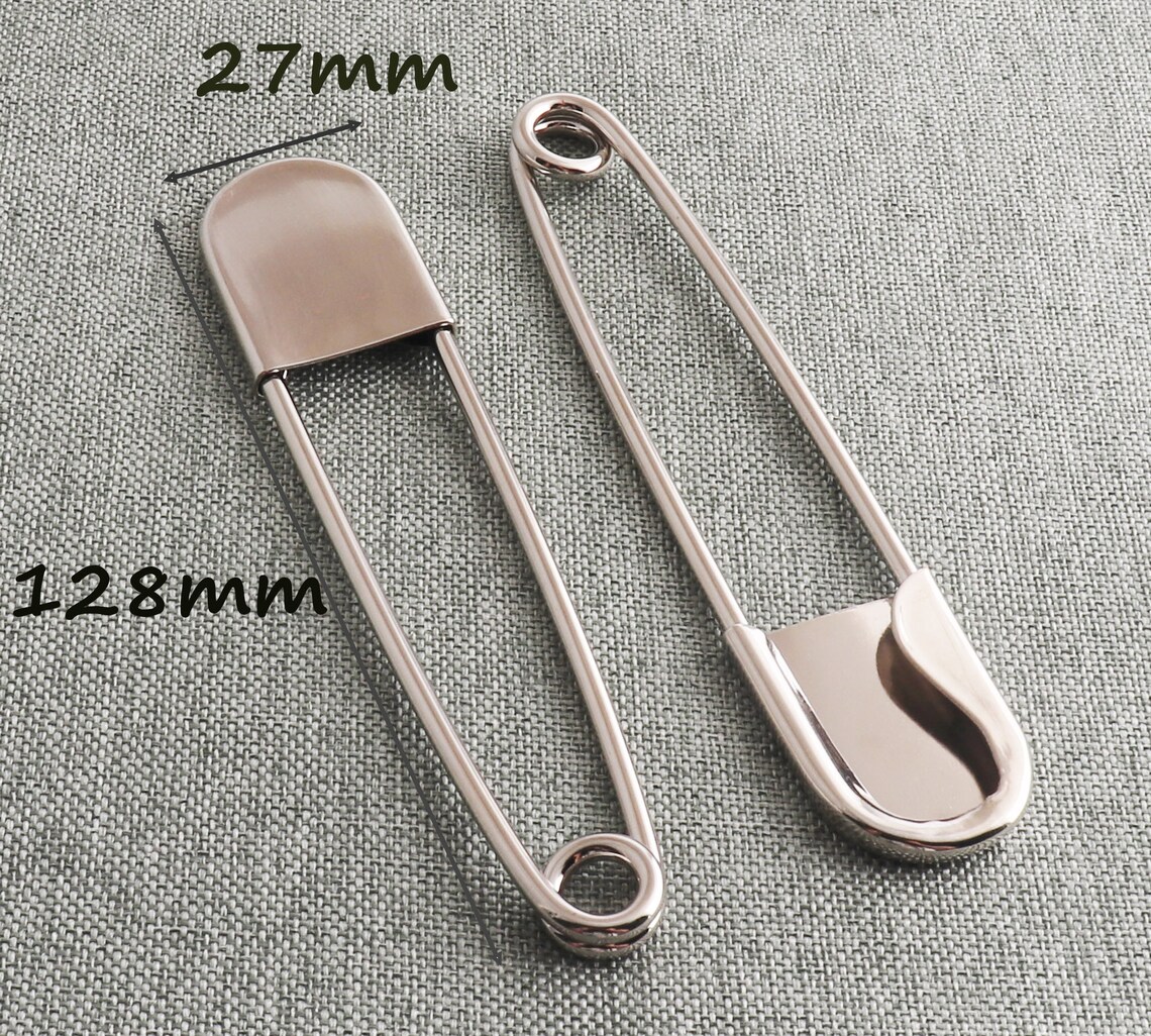 Giant Safety Pins Extra Large 128mm Pins Silver Brooch Jumbo - Etsy