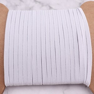 50Y Elastic Cord Elastic Rope White Flat Elastic Rope Elastic Band ...