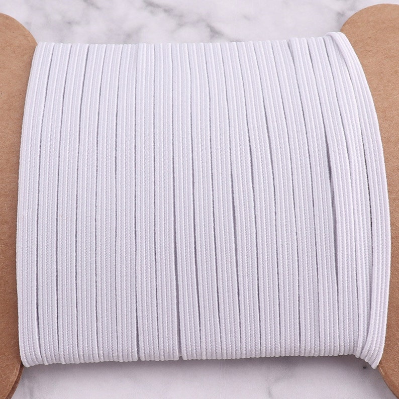 50Y Elastic Cord Elastic Rope White Flat Elastic Rope Elastic - Etsy