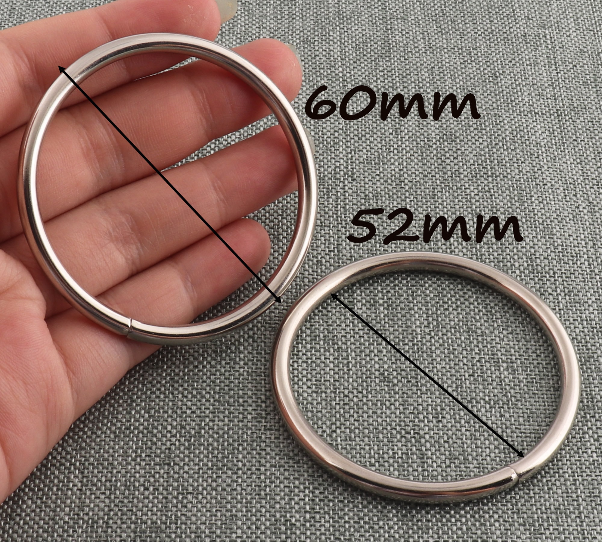 CHOOSE YOUR Size-silver O Ring Non Welded Metal O Rings O Loop - Etsy