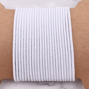 100 Meters Elastic Rope 1.5mm Round Elastic Cord White Elastic Rubber ...