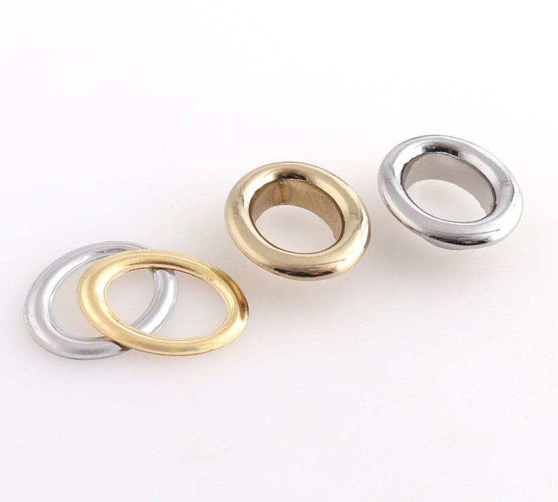 Eyelets 15mm Oval Grommets With Washers Gold/silver Brass Repair ...