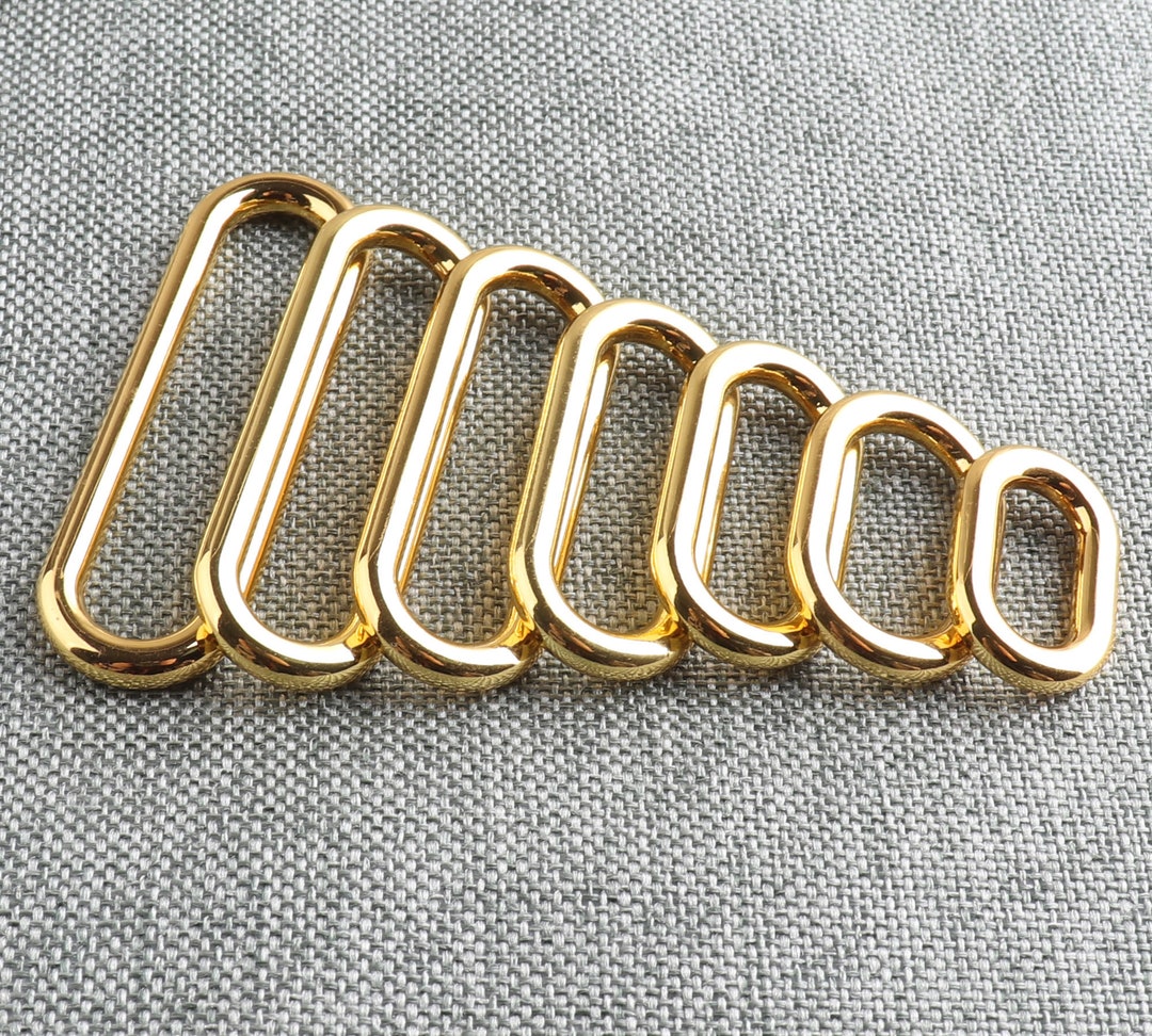 O Ring Oval Rectangle Rings Gold O Ring Multi Size 1 Inch Zinc Alloy O ...