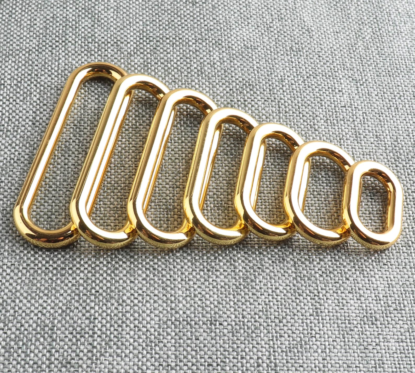 O Ring Oval Rectangle Rings Gold O Ring Multi Size 1 Inch Zinc Alloy O ...
