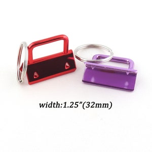 Key Fob Hardware 1.25" Red&purple Color Key Fob With Key Ring for ...