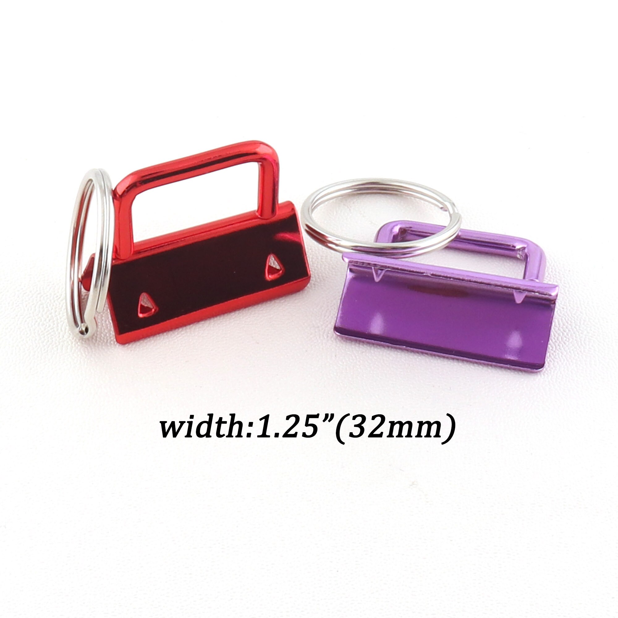 Key Fob Hardware 1.25 Red&Purple Color Key Fob With Key | Etsy
