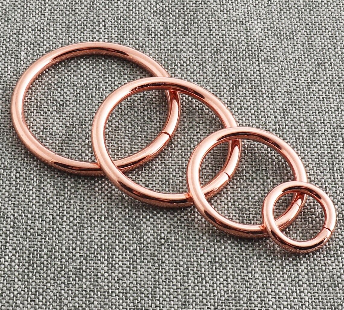 O Ring 13-38mm Rose Gold Metal O Rings Non Welded Craft Rings - Etsy