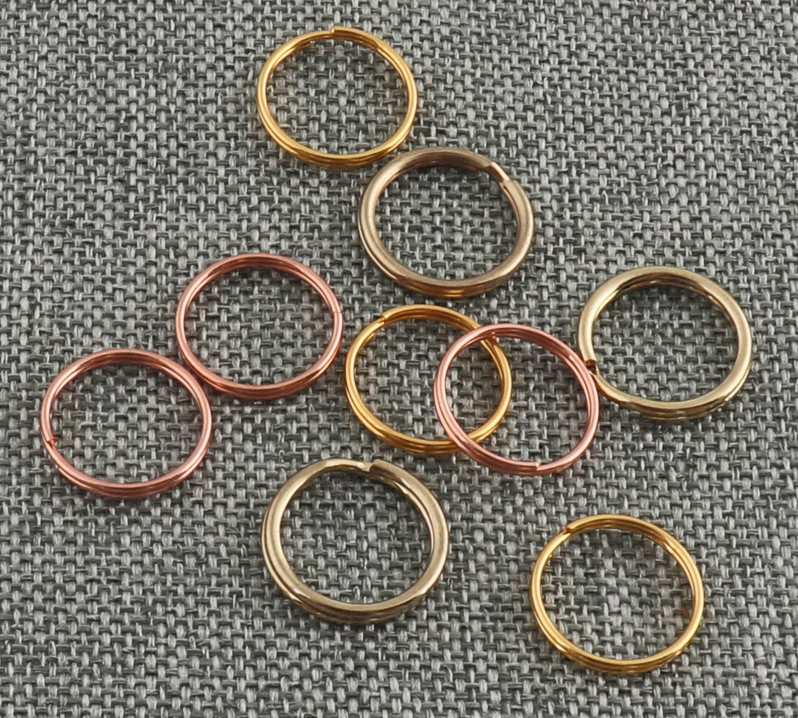 Split Ring Rose Gold/gold/light Gold 14mm Jump Ring Bulk Jump Ring ...