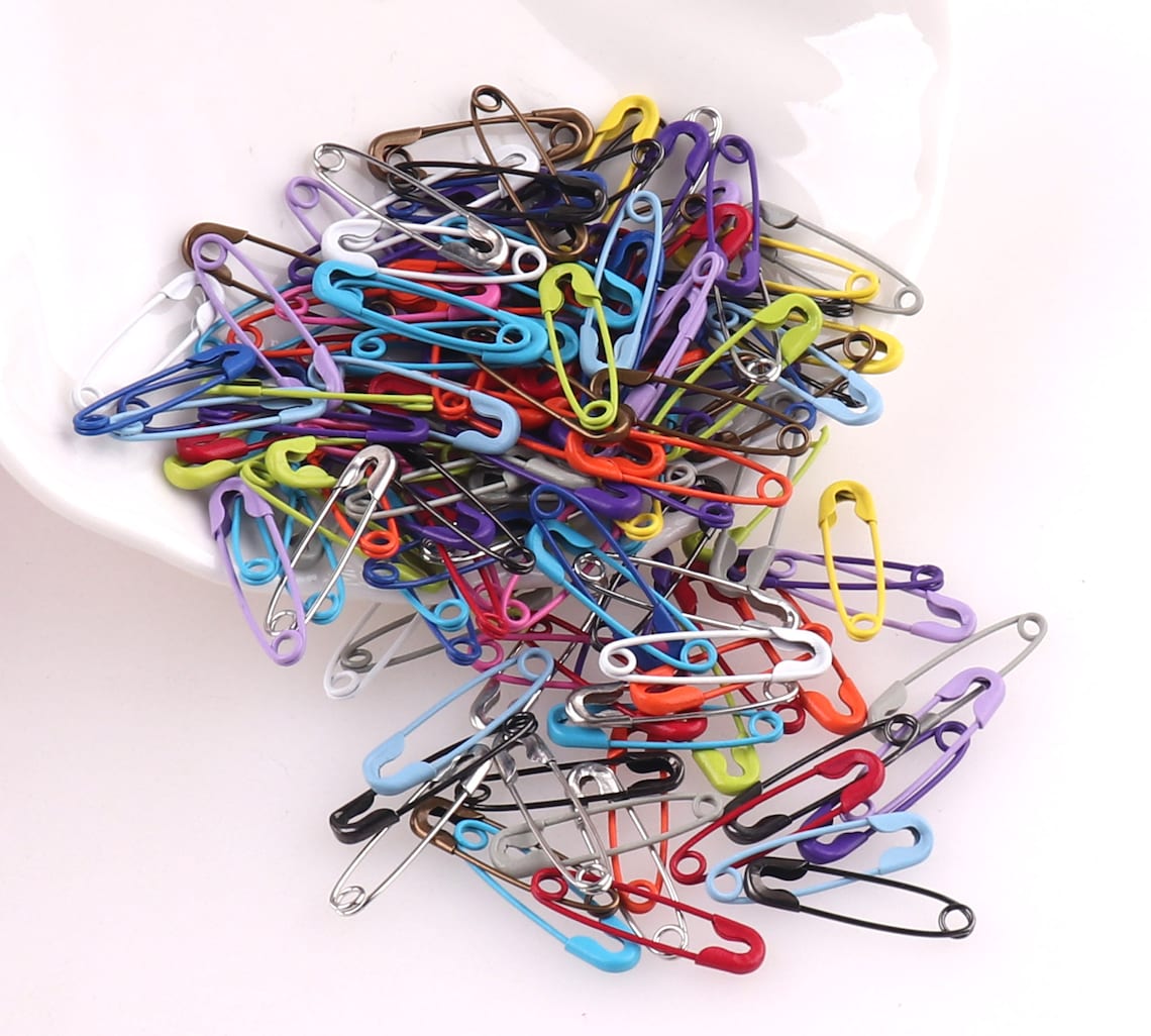 Mini Safety Pins CHOOSE YOUR Color-rainbow Brooch Price Tags - Etsy