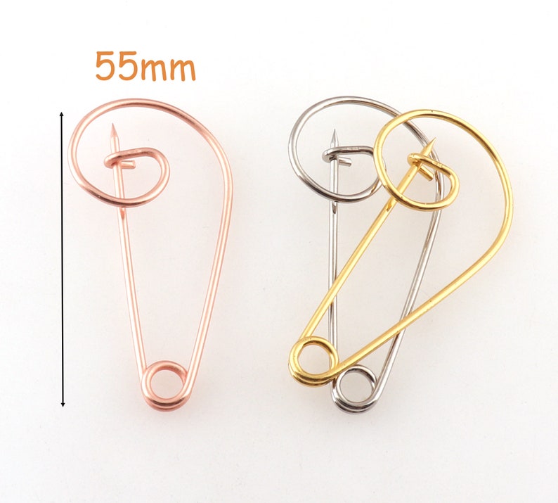 10pcs Safety Pins 55mm Large Metal Sewing Pins Stitch Markers | Etsy