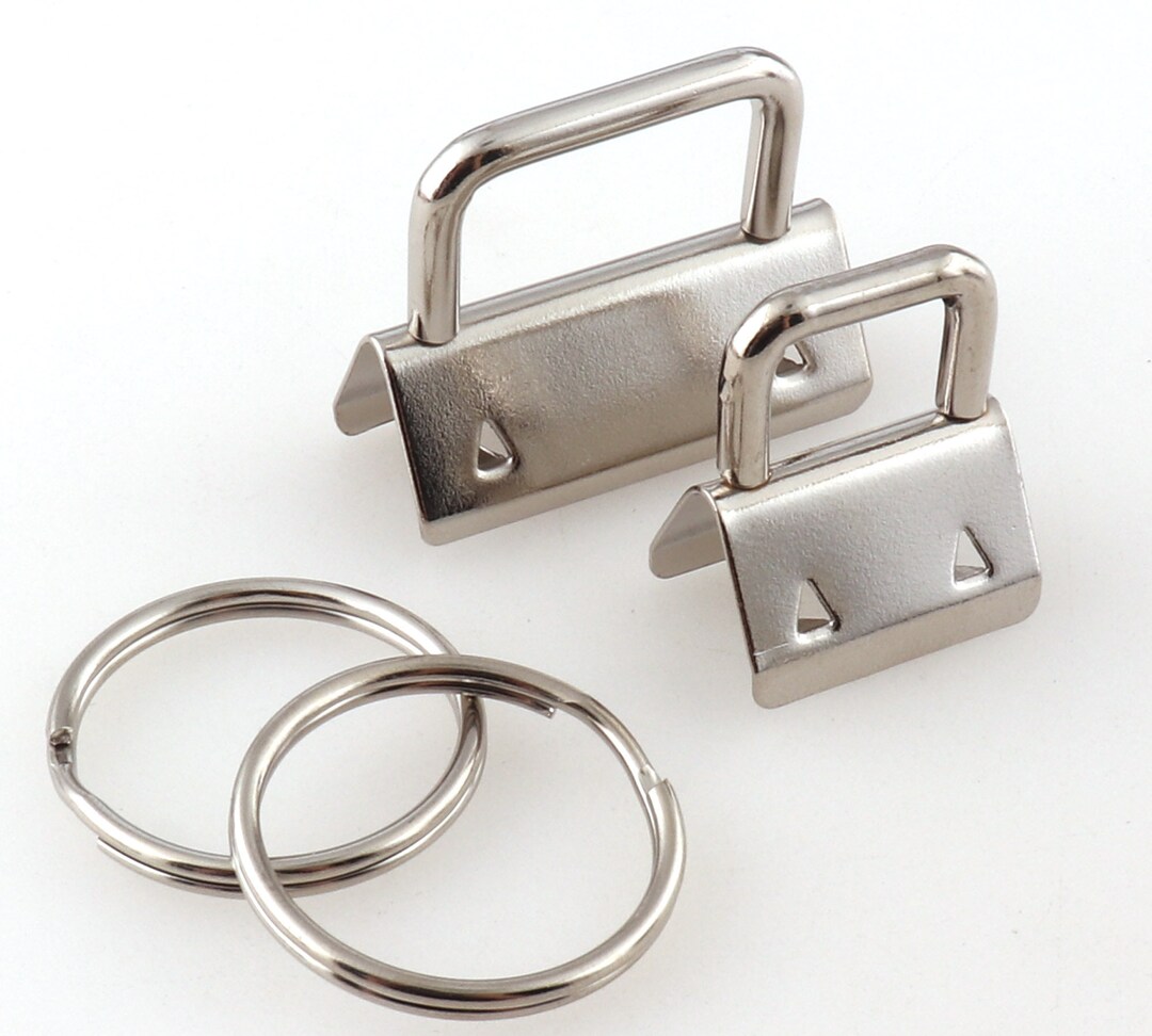 Silver Key Fob Hardware With Key Rings Sets Key Fob Handware FOR ...
