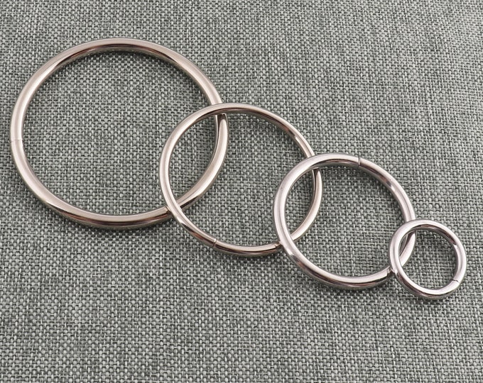Steel Metal O-rings Welded Metal Loops Round Formed Rings Silver Color ...